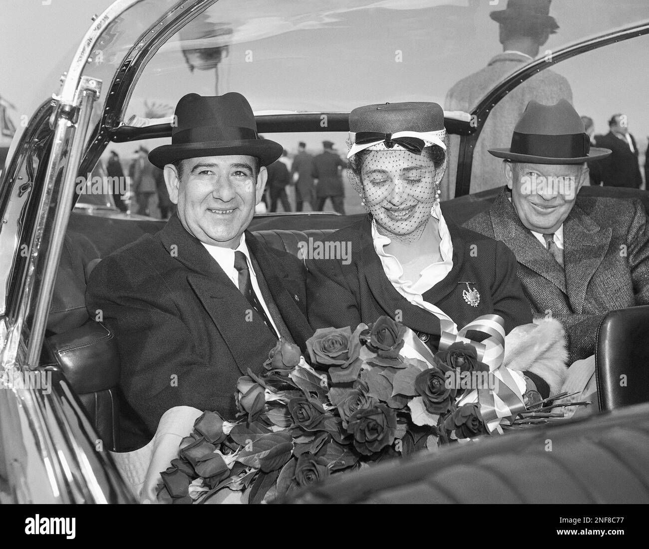 President Dwight Eisenhower sits with Jose Maria Lemus Lopez, El ...