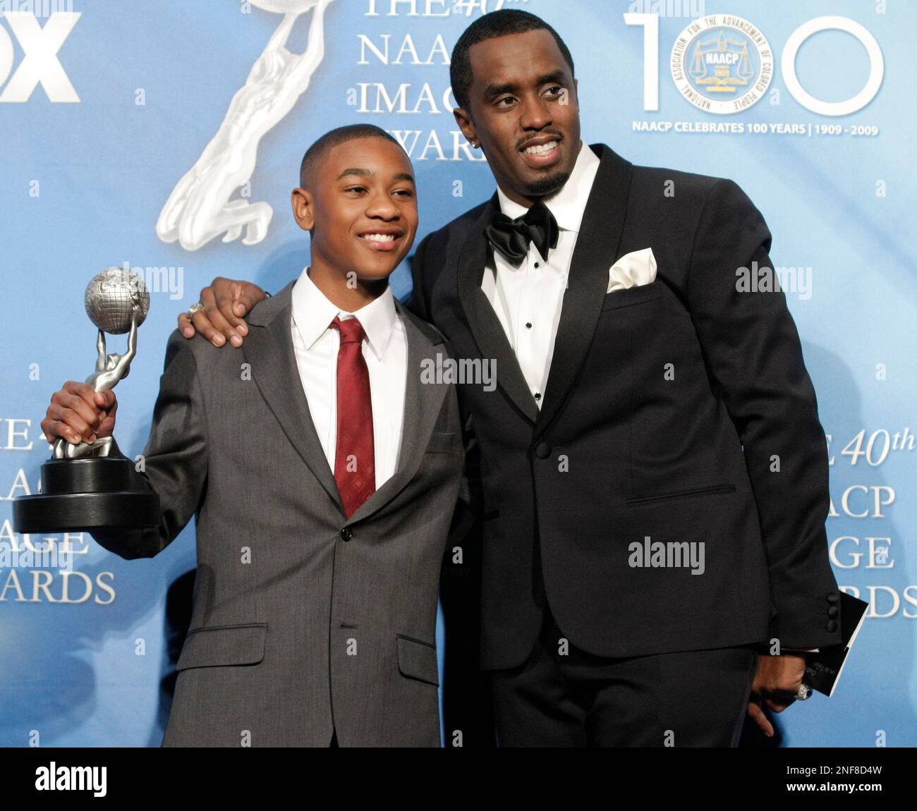 Rapper and actor Sean "P. Diddy" Combs, right, and actor Justin Martin ...