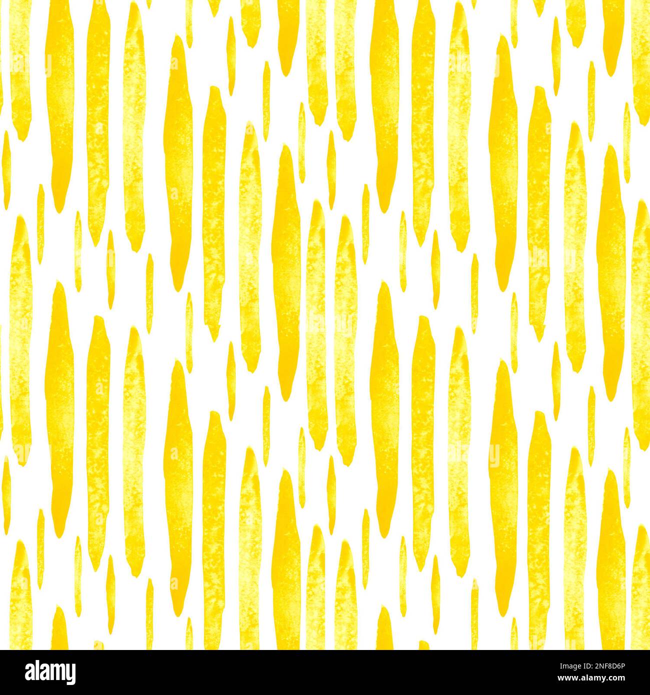 Hand drawn Watercolor yellow lines seamless pattern on the cream ...