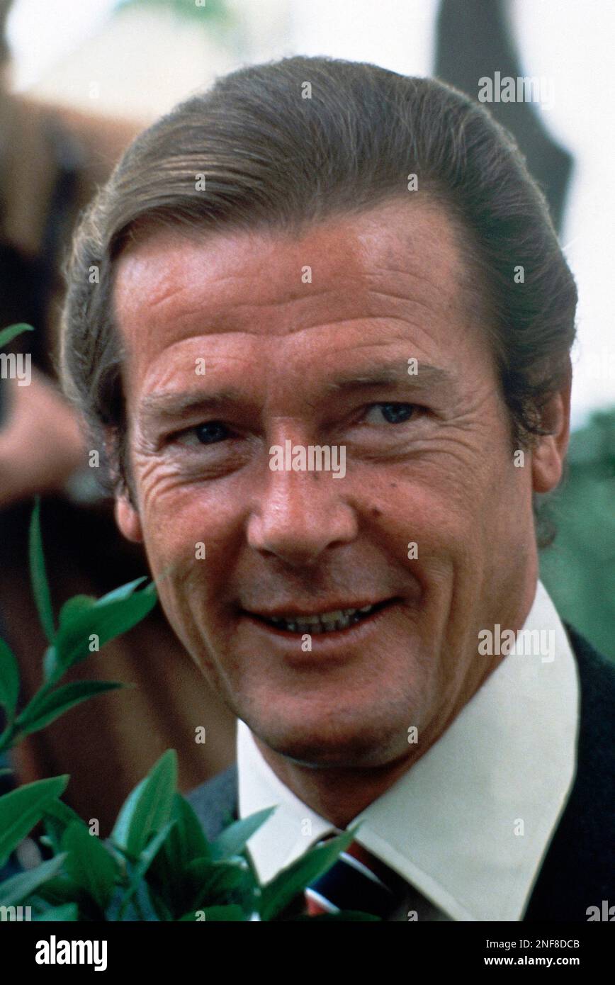 Actor Roger Moore is pictured in Los Angeles, March 15, 1982. (AP Photo ...