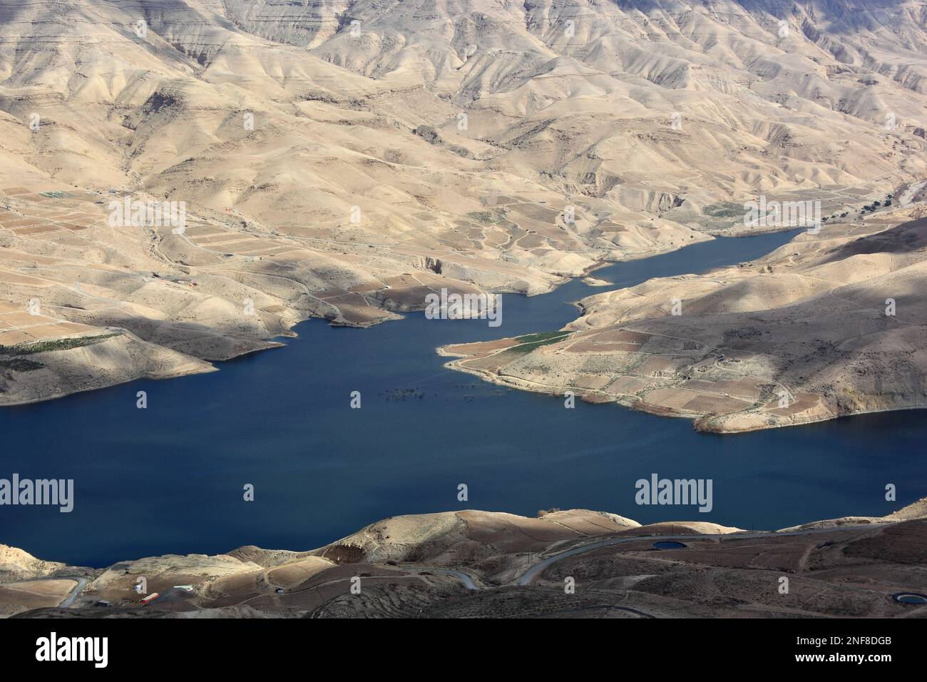 Mujib-Talsperre, Wadi-al-Mujib-Damm, im Wadi Mudschib, Jordanien ...