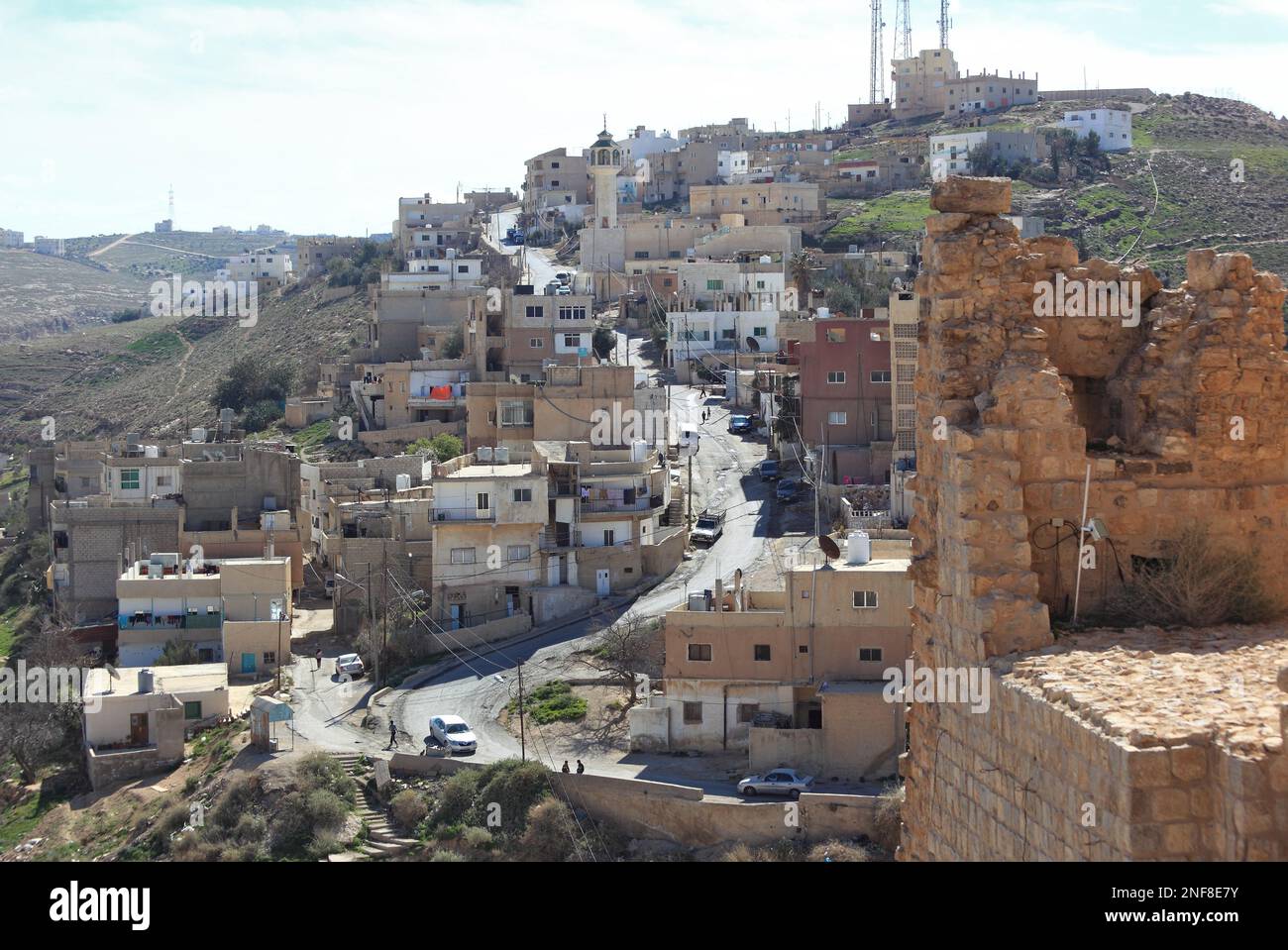 Ruinen einer Kreuzfahrerburg, Templerburg, Kerak, Jordanien / Ruins of ...