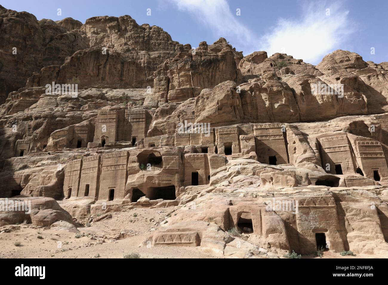 Verlassene Felsenstadt Petra, al-Batra, Hauptstadt des Reiches der ...