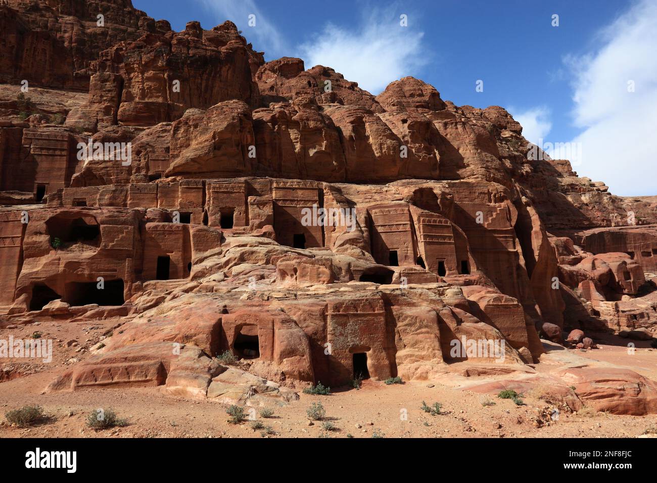 Verlassene Felsenstadt Petra, al-Batra, Hauptstadt des Reiches der ...