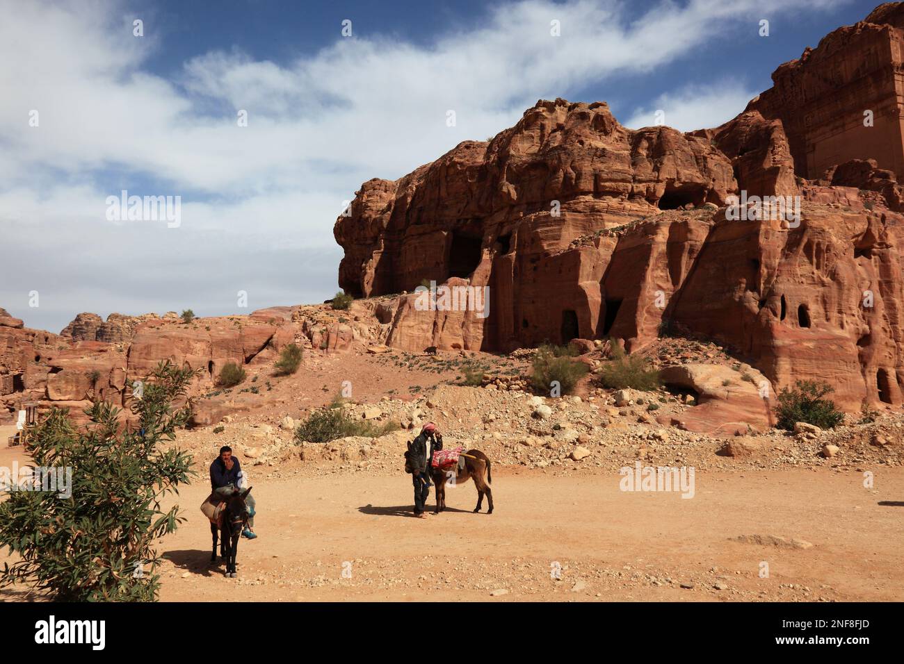 Verlassene Felsenstadt Petra, al-Batra, Hauptstadt des Reiches der ...