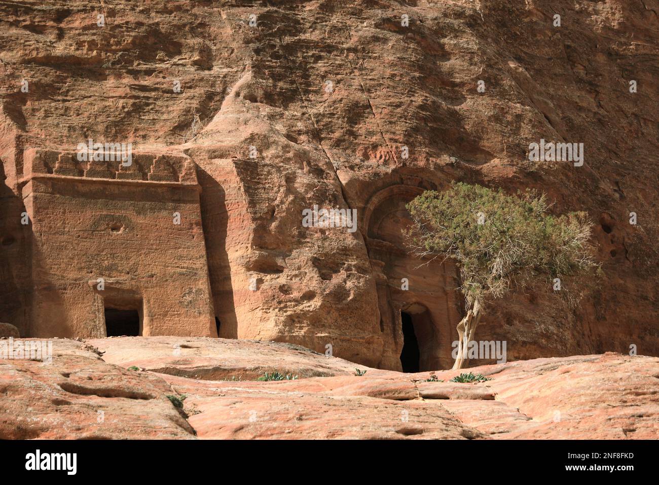 Verlassene Felsenstadt Petra, al-Batra, Hauptstadt des Reiches der ...