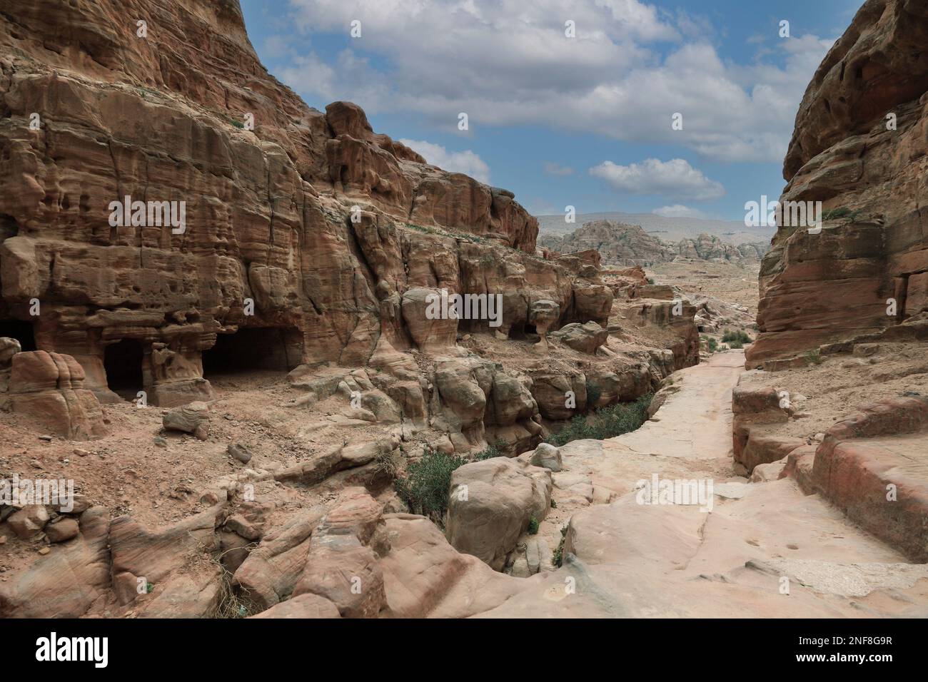 Aufstieg zum Kloster Ad-Deir, verlassenen Stadt Petra, al-Batra ...