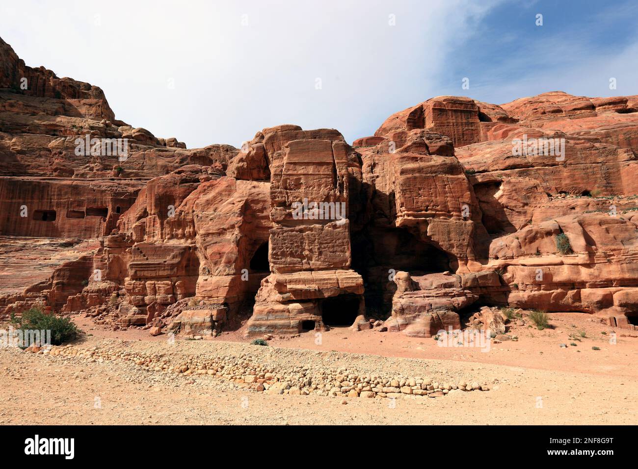 Verlassene Felsenstadt Petra, al-Batra, Hauptstadt des Reiches der ...