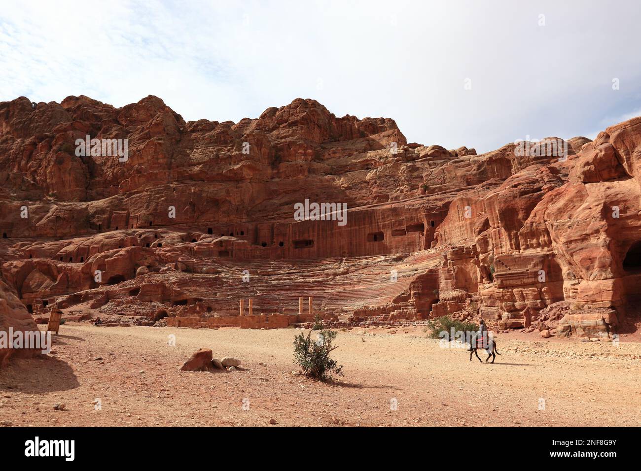 Das Theater, verlassene Felsenstadt Petra, al-Batra, Hauptstadt des ...