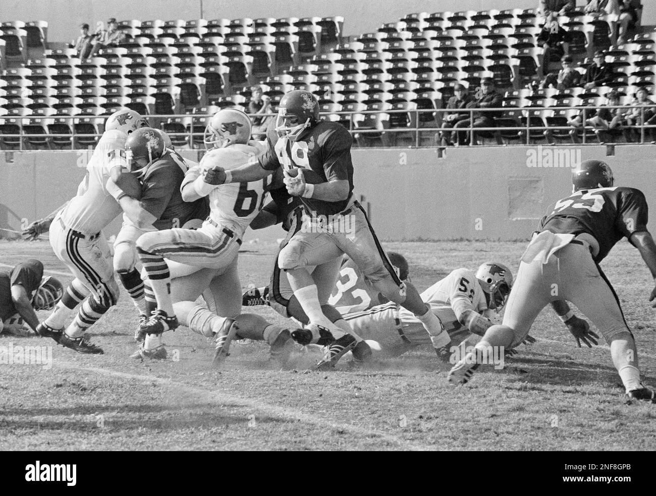 Calvin Harrell (49) Arkansas State running back picks up 8 yards in ...