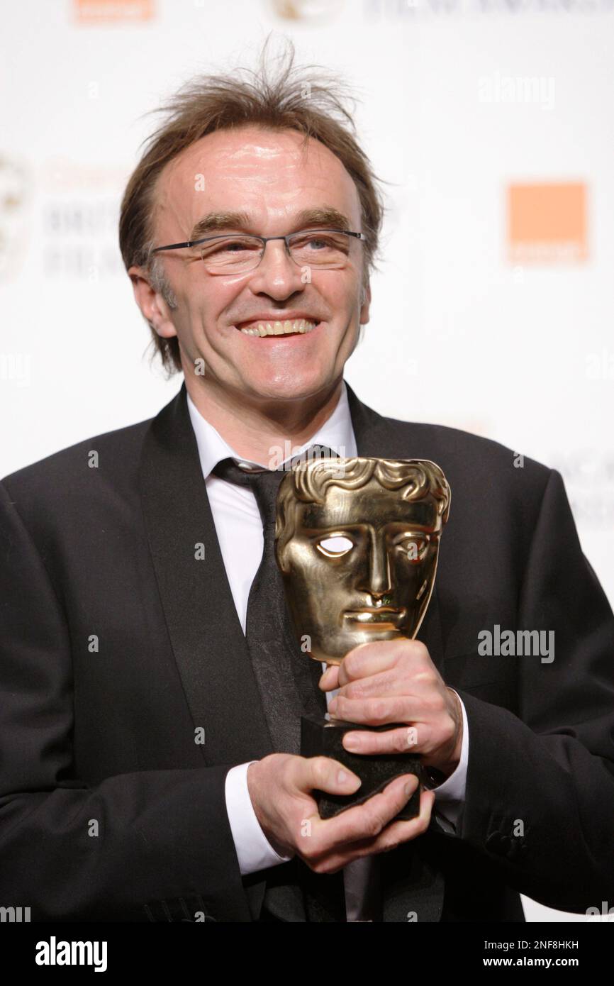 British director Danny Boyle with his award for Best Director for the ...