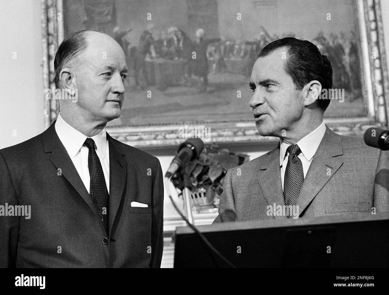 President Richard Nixon and Postmaster General Winton M. Blount ...