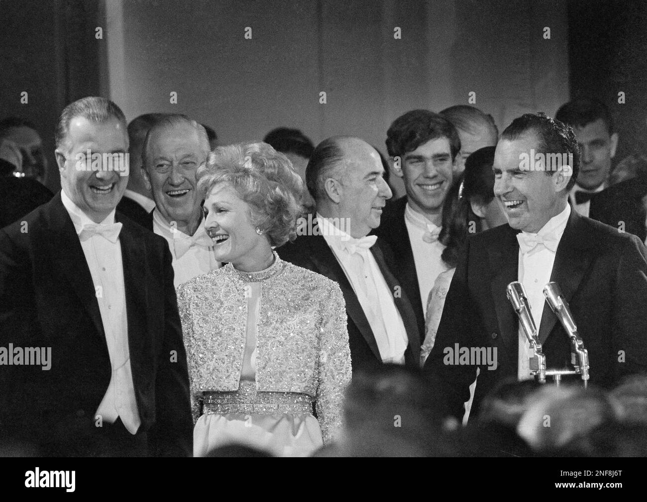 All was jollity at the Washington Hilton inaugural ball, Jan. 20, 1969 ...