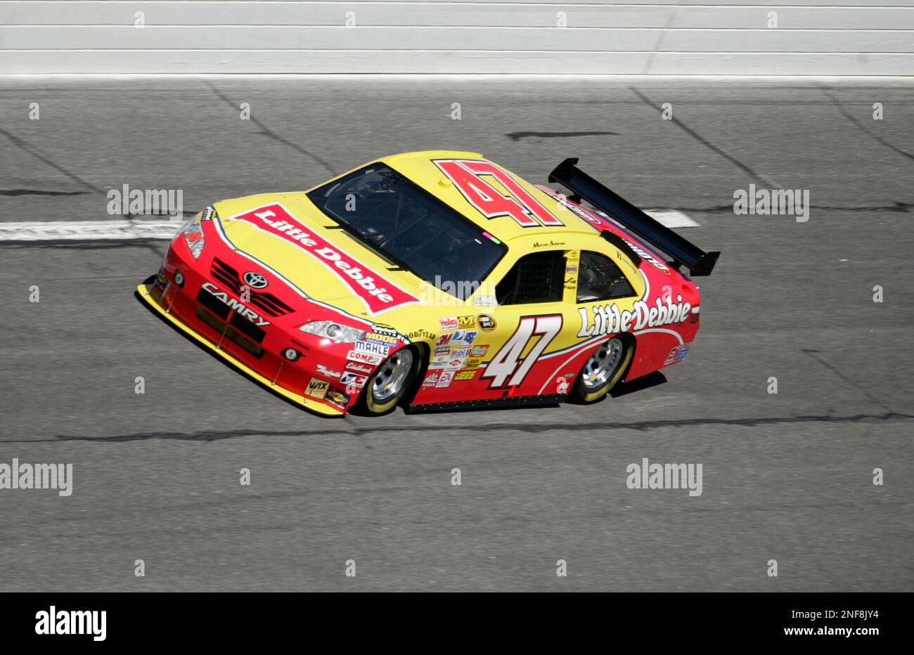 NASCAR driver Marcos Ambrose in the Little Debbie Toyota car as teams ...