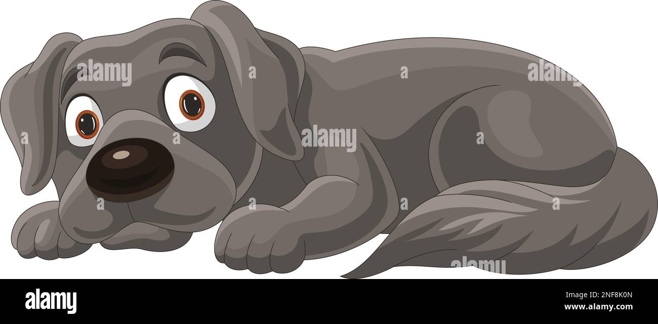 Cute dog cartoon lying down Stock Vector Image & Art - Alamy
