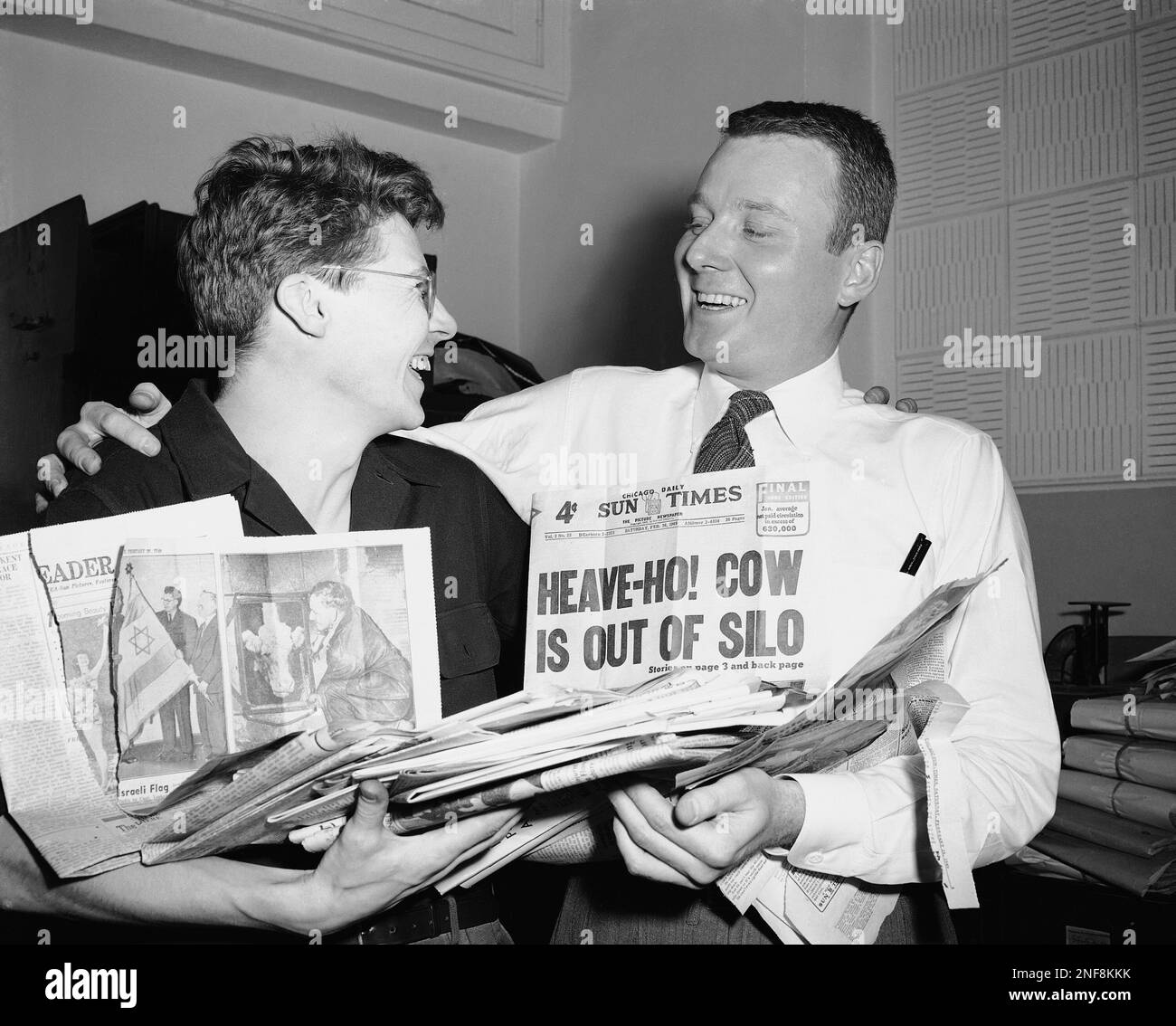 John Randolph, left, Associated Press Oklahoma City staffer who wrote ...