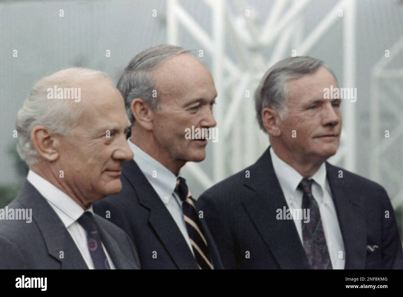 Apollo 11 astronauts Edwin "Buzz" Aldrin, left, Mike Collins and Neil ...