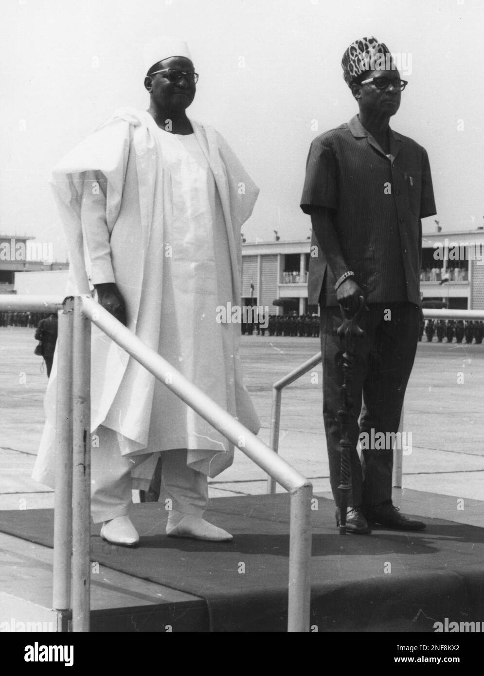 Hamani Diori, President of the Republic Niger, left, and President ...