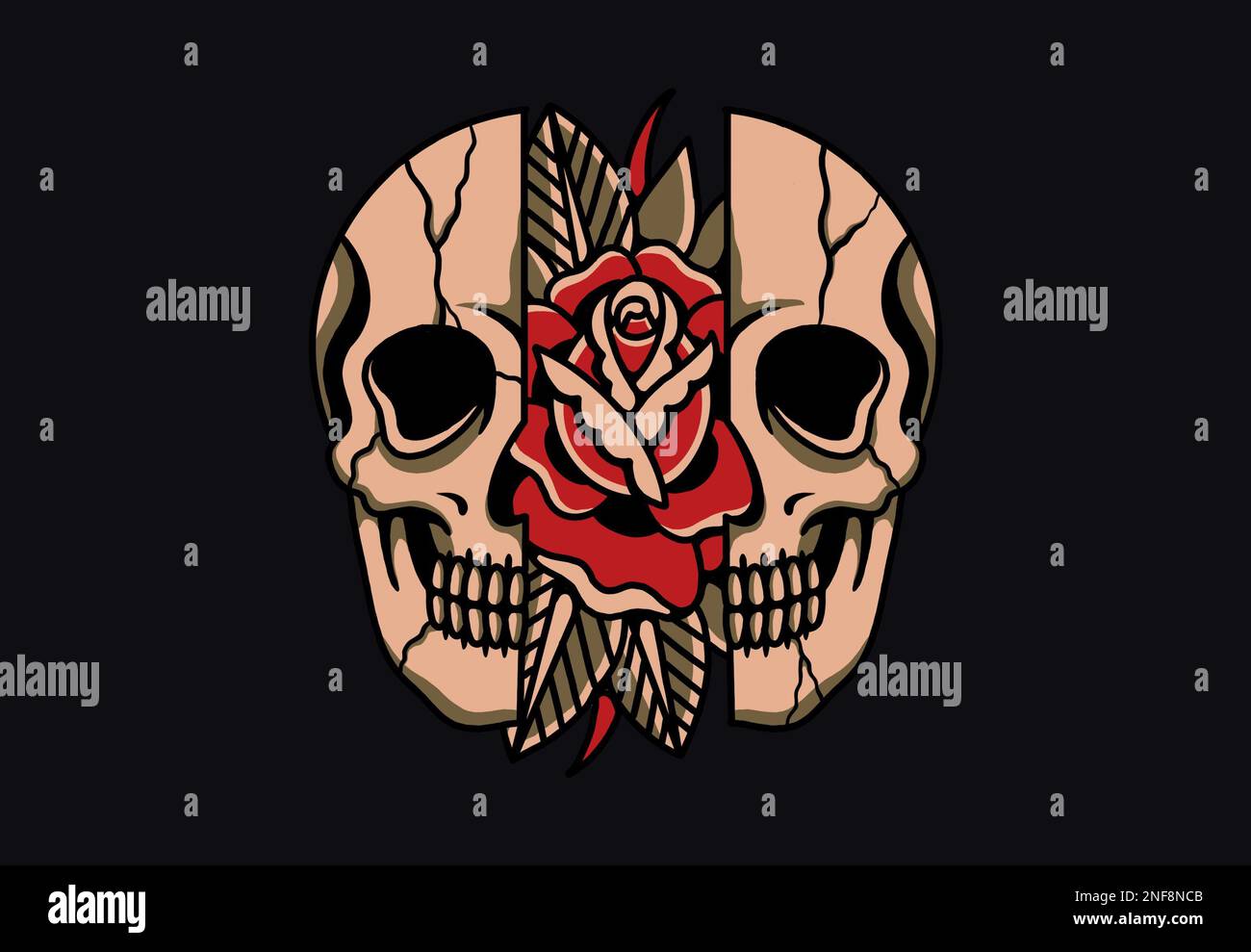 Old school traditional tattoo inspired cool graphic design illustration ...