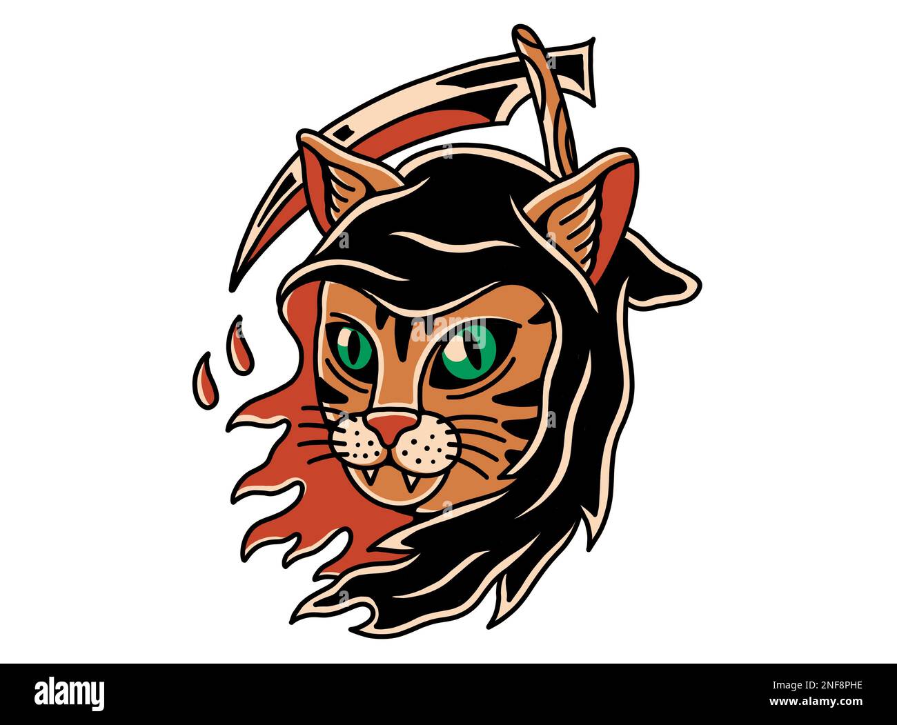 Traditional Style Cat Tattoo Stunning American Traditional Cat Tattoo