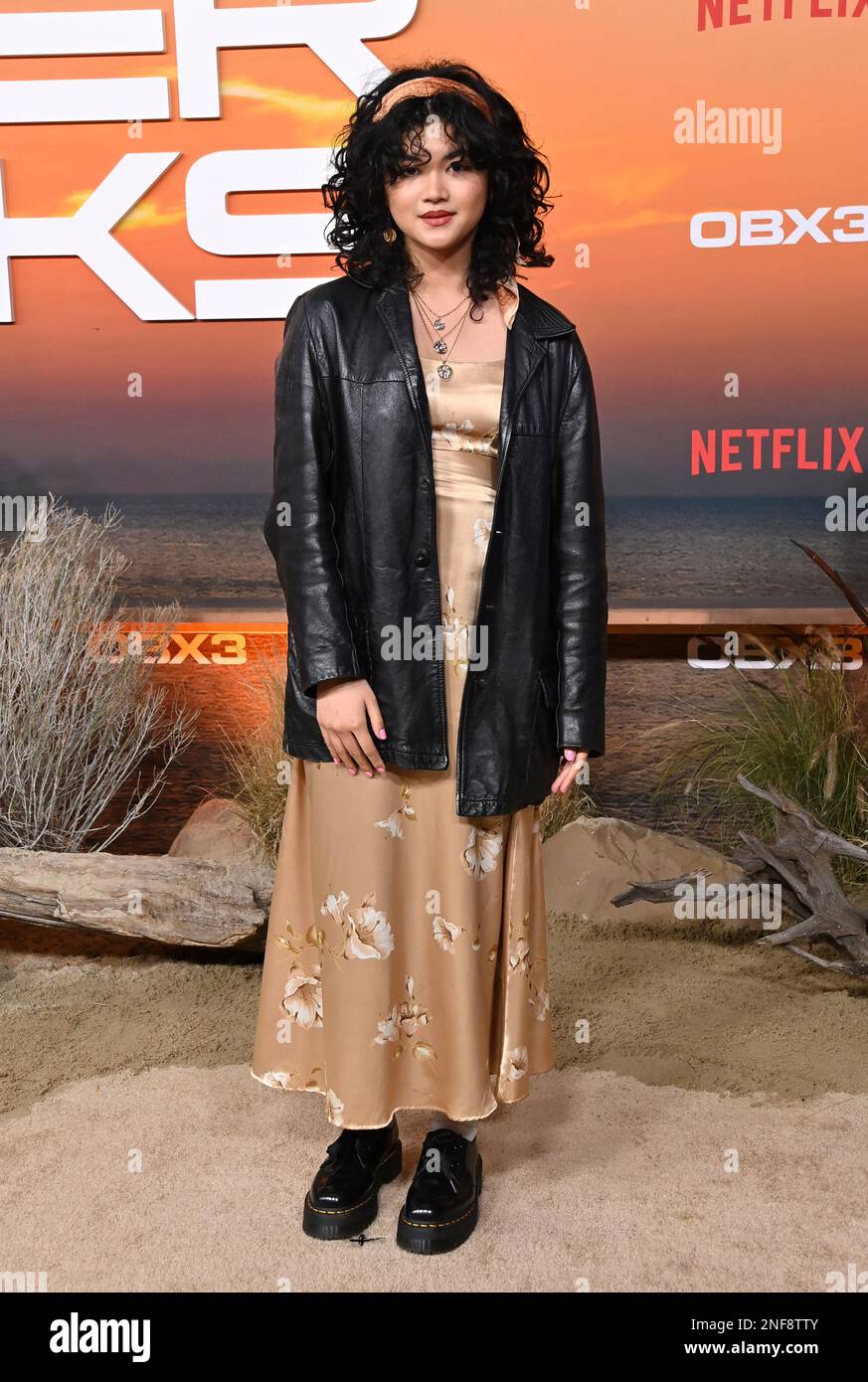 Los Angeles, US, February 16, 2023, Sam Morelos arriving at Netflix’s ...