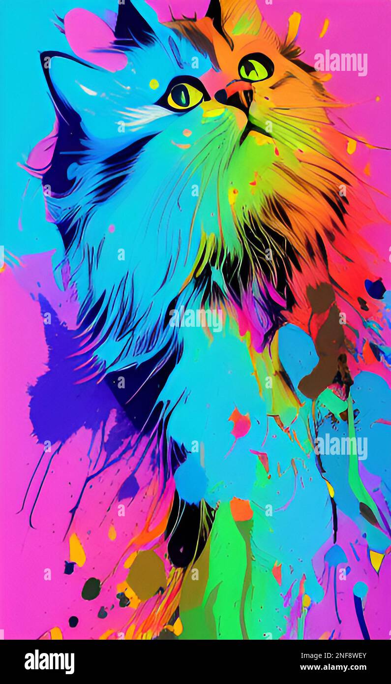 Cat acrylic hi-res stock photography and images - Alamy