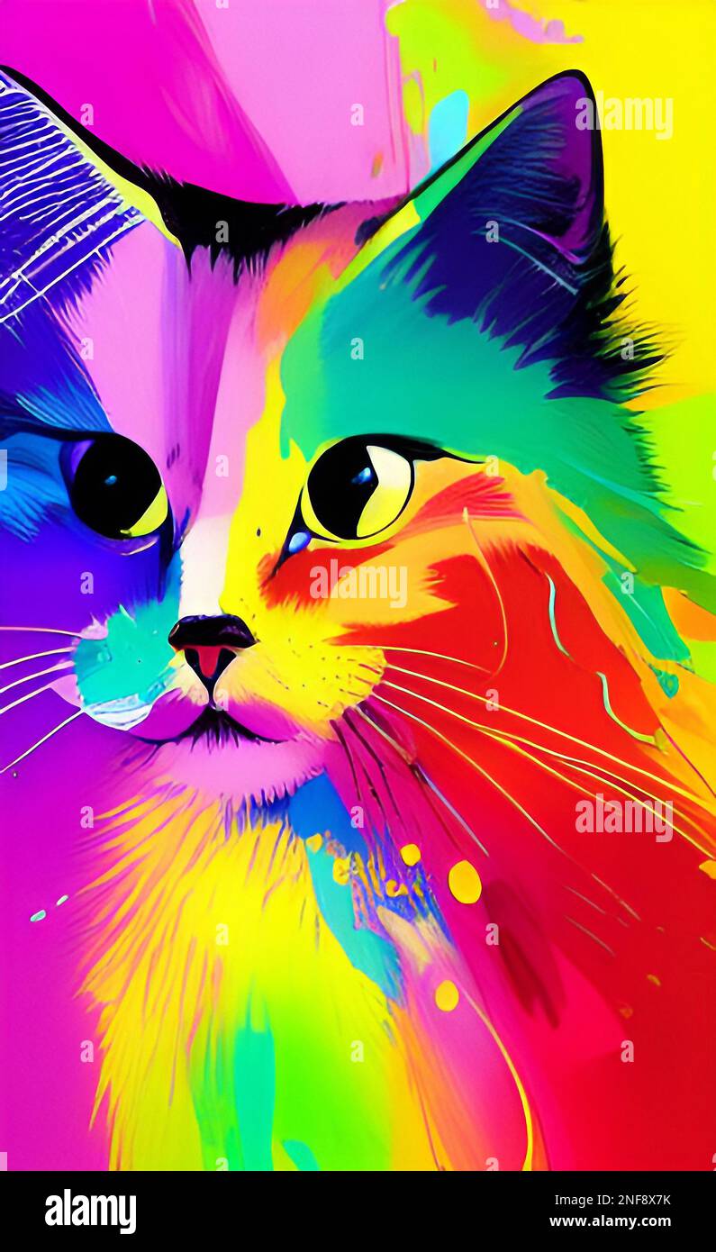 Cat acrylic hi-res stock photography and images - Alamy