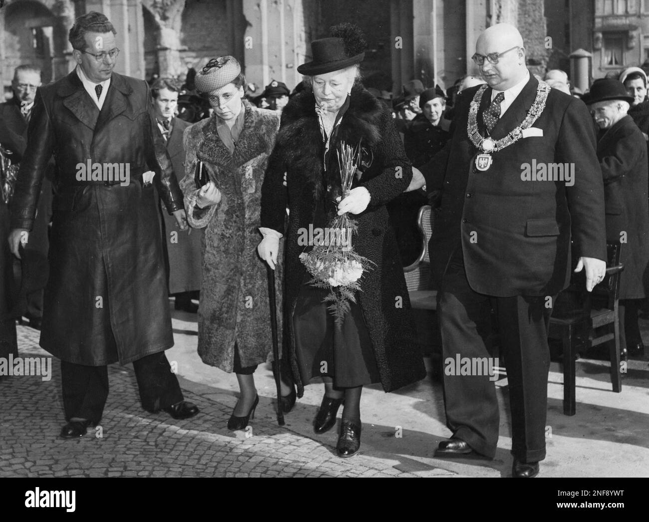 Karl Ebert, son of former President Friedrich Ebert, his wife; Mrs ...