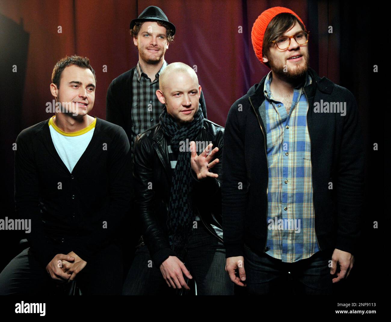 Members of the band "The Fray," from left, Joe King, Ben Wysocki, Isaac ...