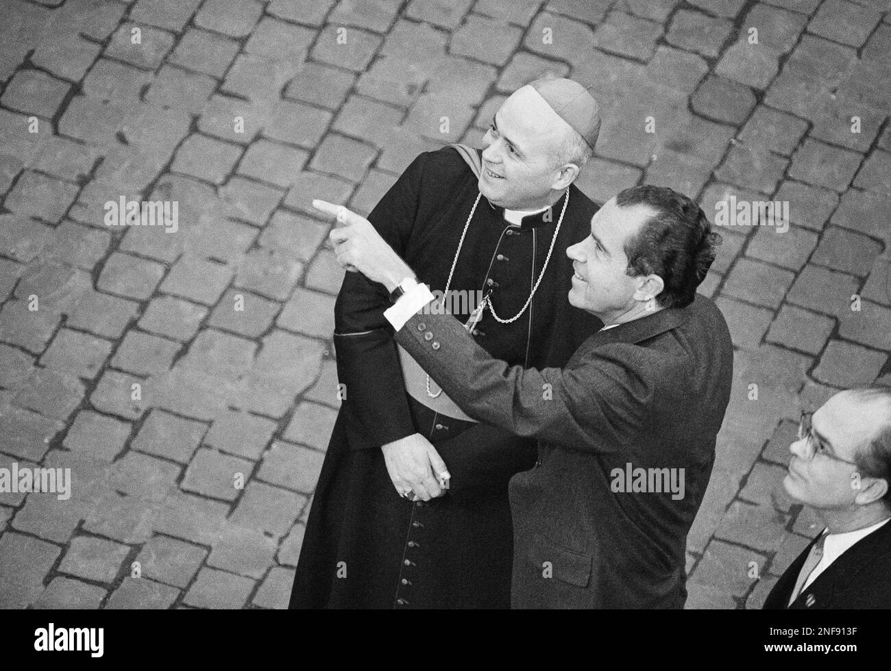 U.S. President Richard Nixon and Msgr. Giovanni Benelli of the Vatican ...