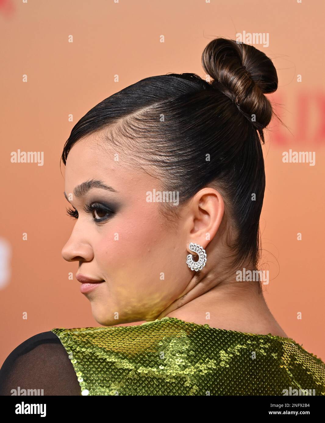 Los Angeles, US, February 16, 2023, Madison Bailey arriving at Netflix ...