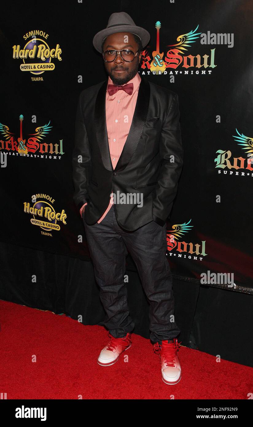 Musician Will.I.Am attends the Rock & Soul Party at the Seminole Hard ...