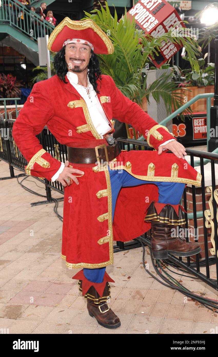 Captain Morgan poses for photos at The Best Damn Sports Show, Friday ...