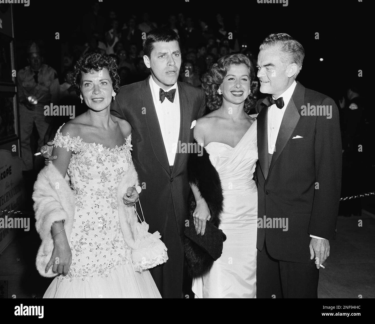Jerry Lewis and wife Patti, left, join Spike Jones and wife, Helen at ...