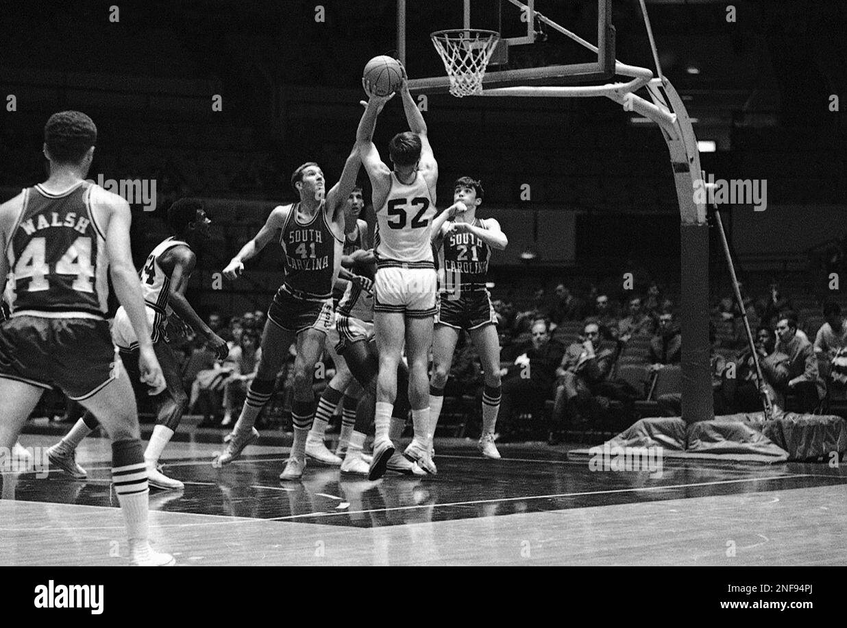 John Ribock of South Carolina tries to block shot by Bruce Butchko of ...