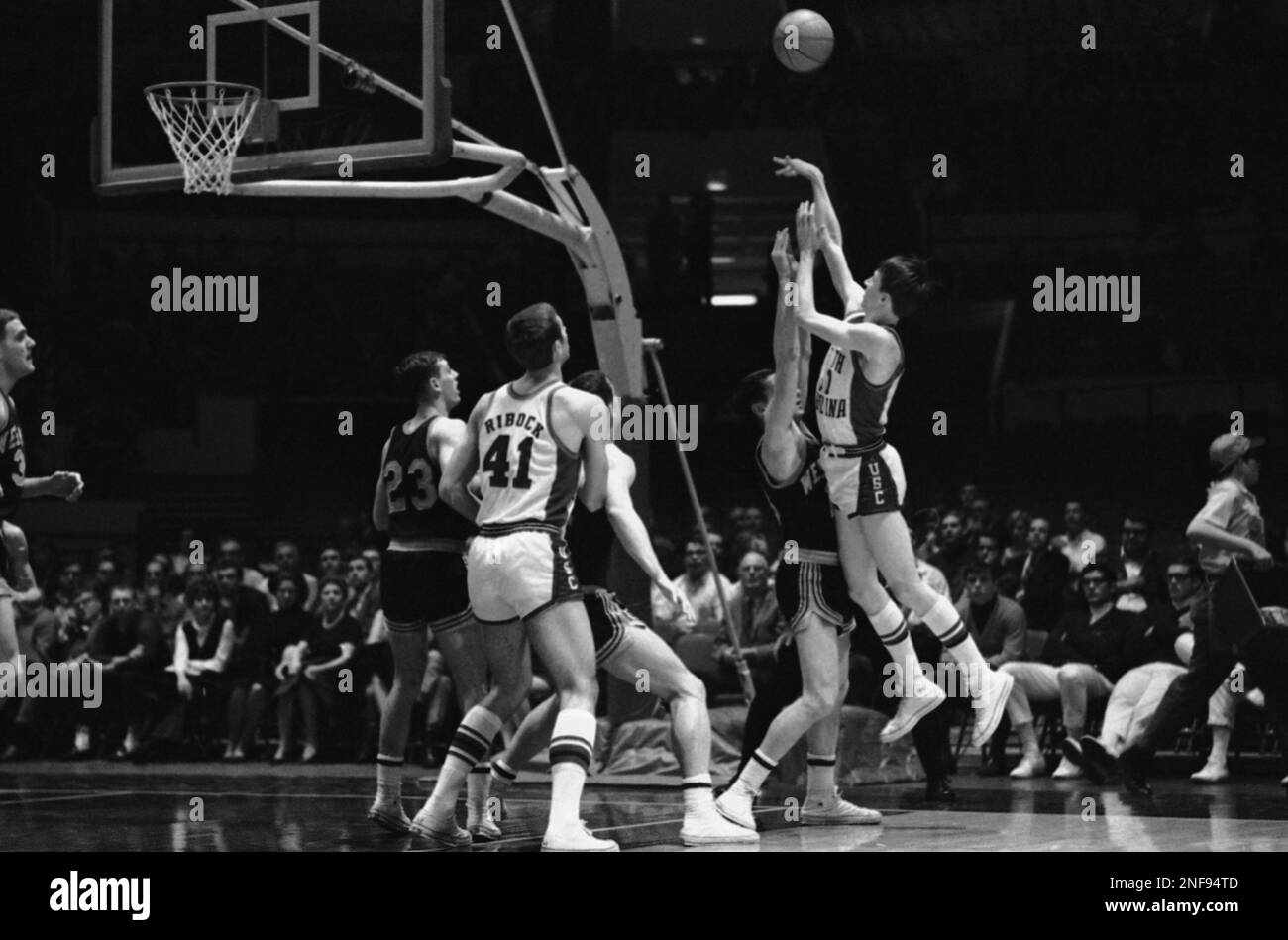 John Roche's shot is no good in second half action of NIT game in New ...