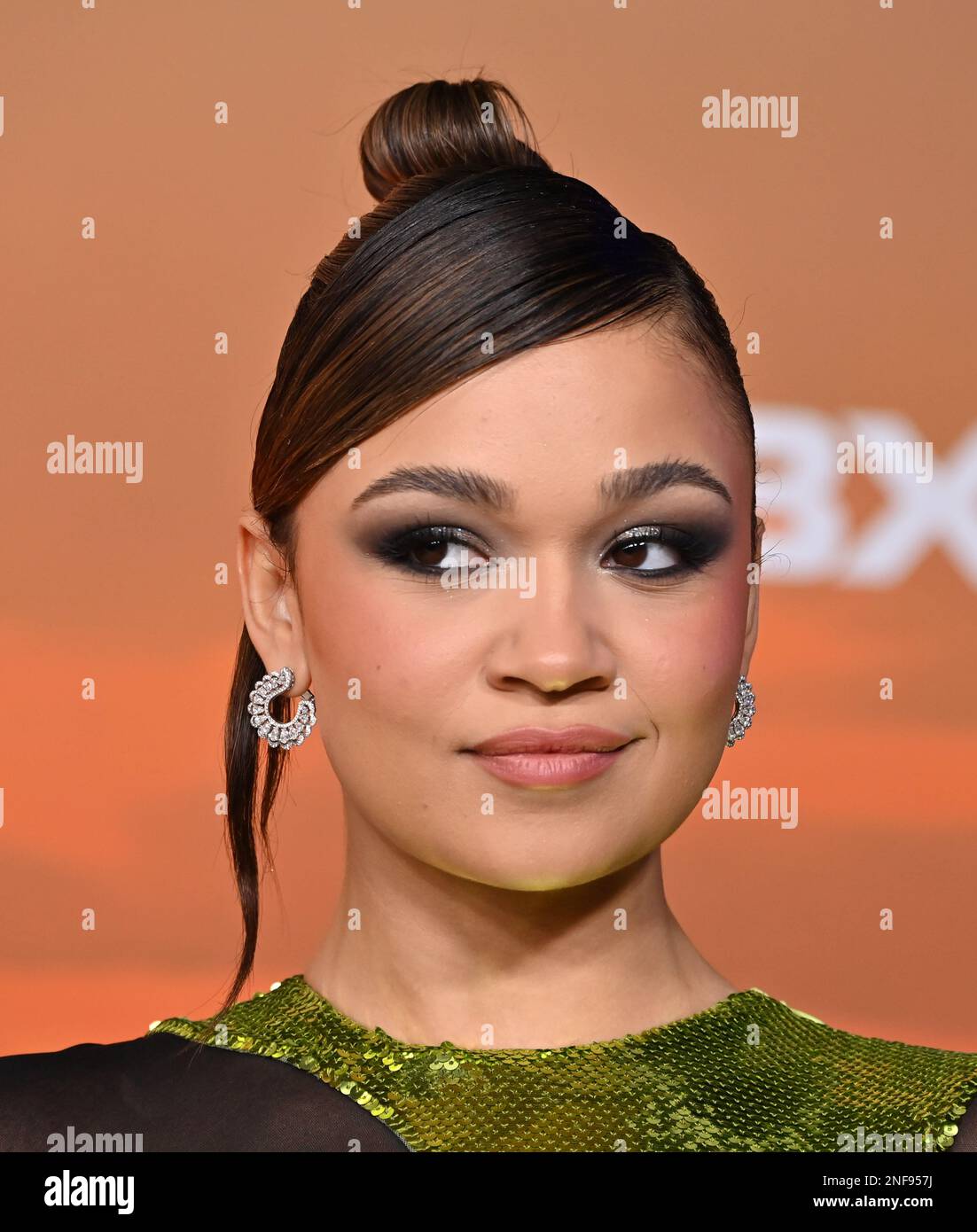 Los Angeles, US, February 16, 2023, Madison Bailey arriving at Netflix ...