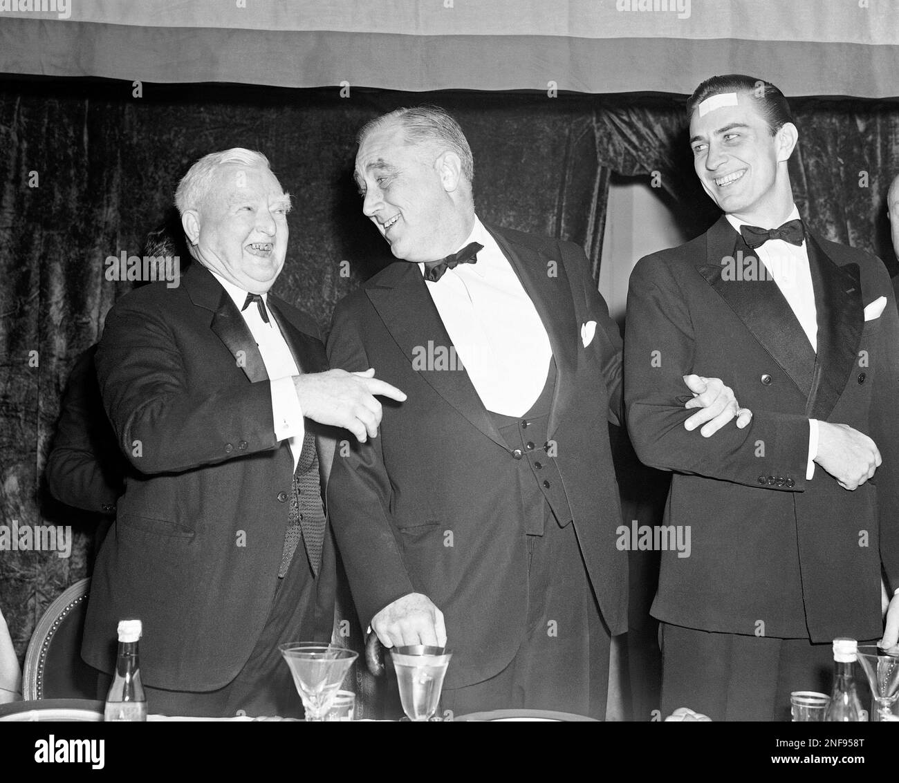 President Franklin D. Roosevelt laughs and jokes with Vice President ...