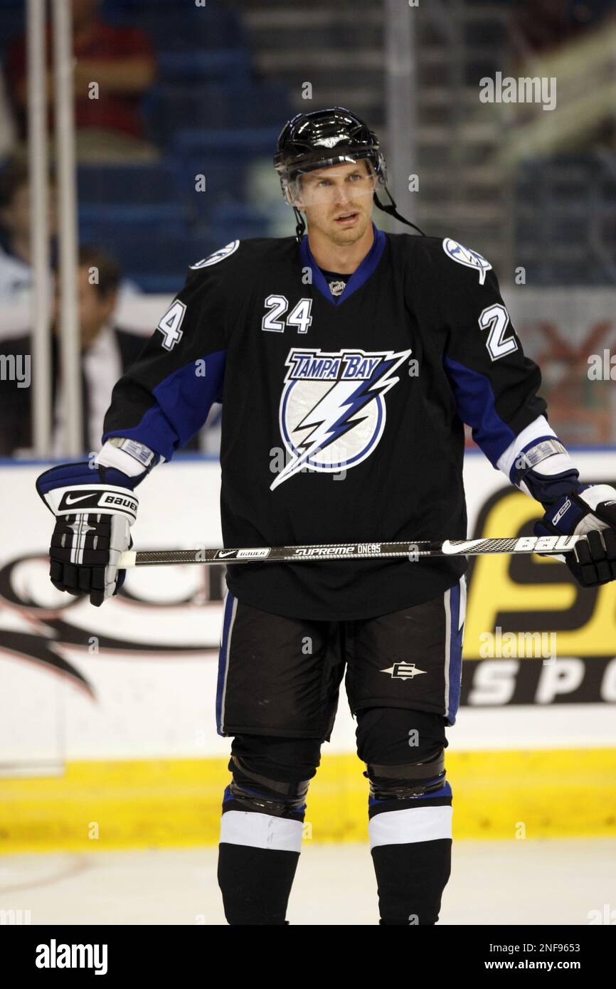 Tampa Bay Lightning's Matt Pettinger before an NHL hockey game against ...
