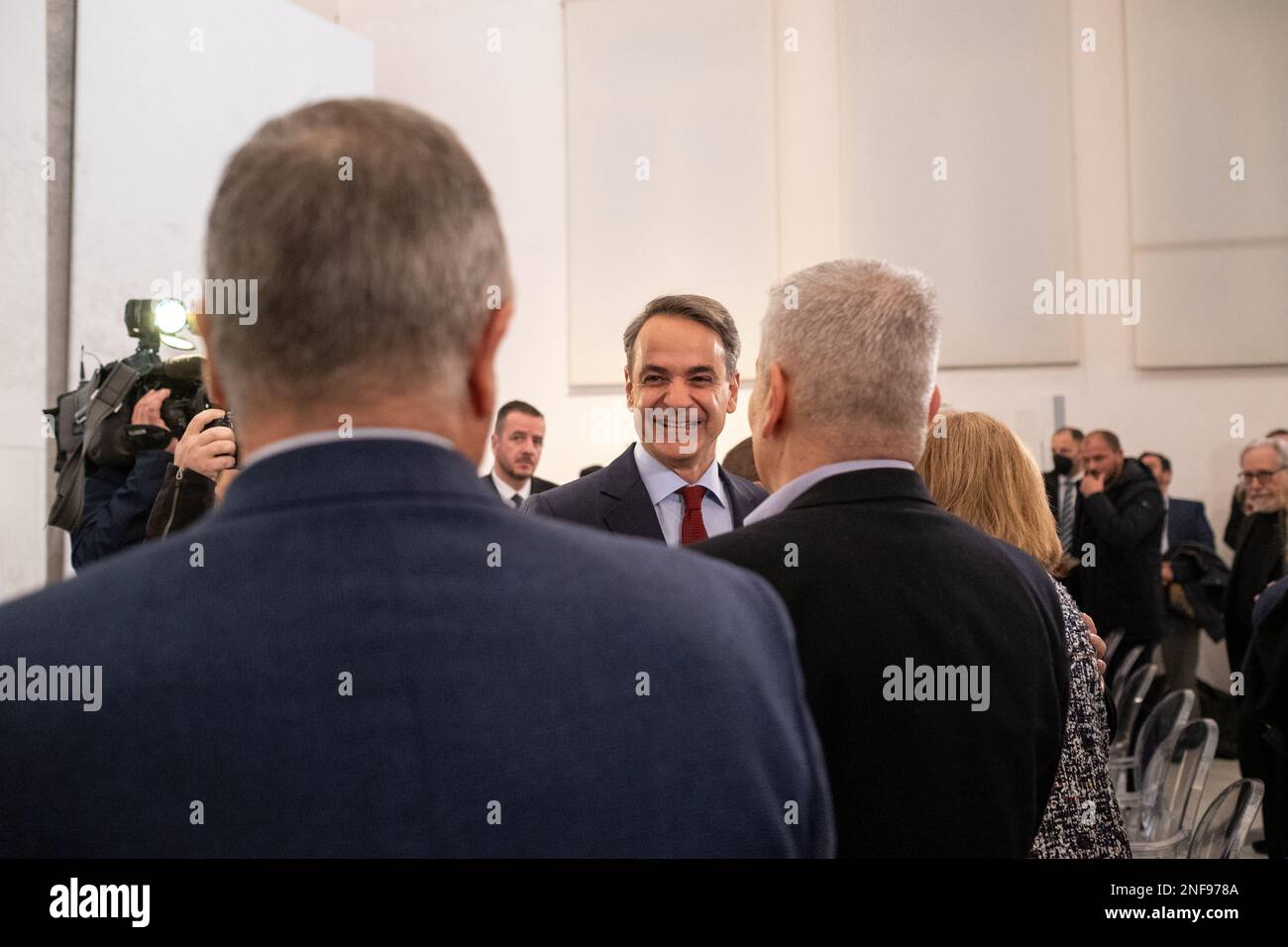 Greece, Athens on 2023-02-15. Greek Prime Minister Kyriakos Mitsotakis ...