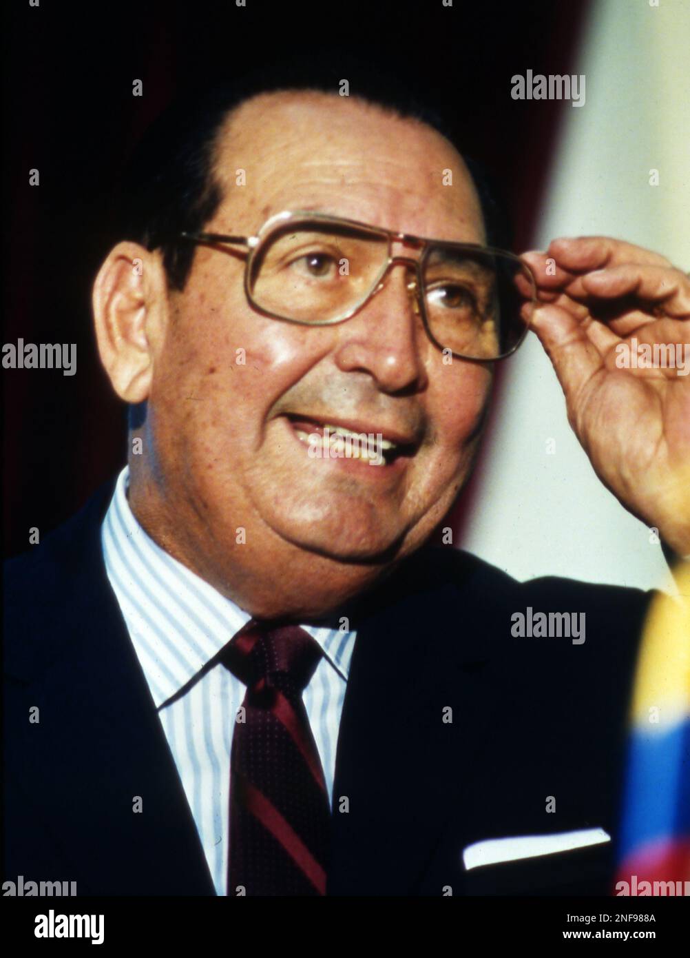 Portarait of General Andres Rodriguez and Parguay's new president ...