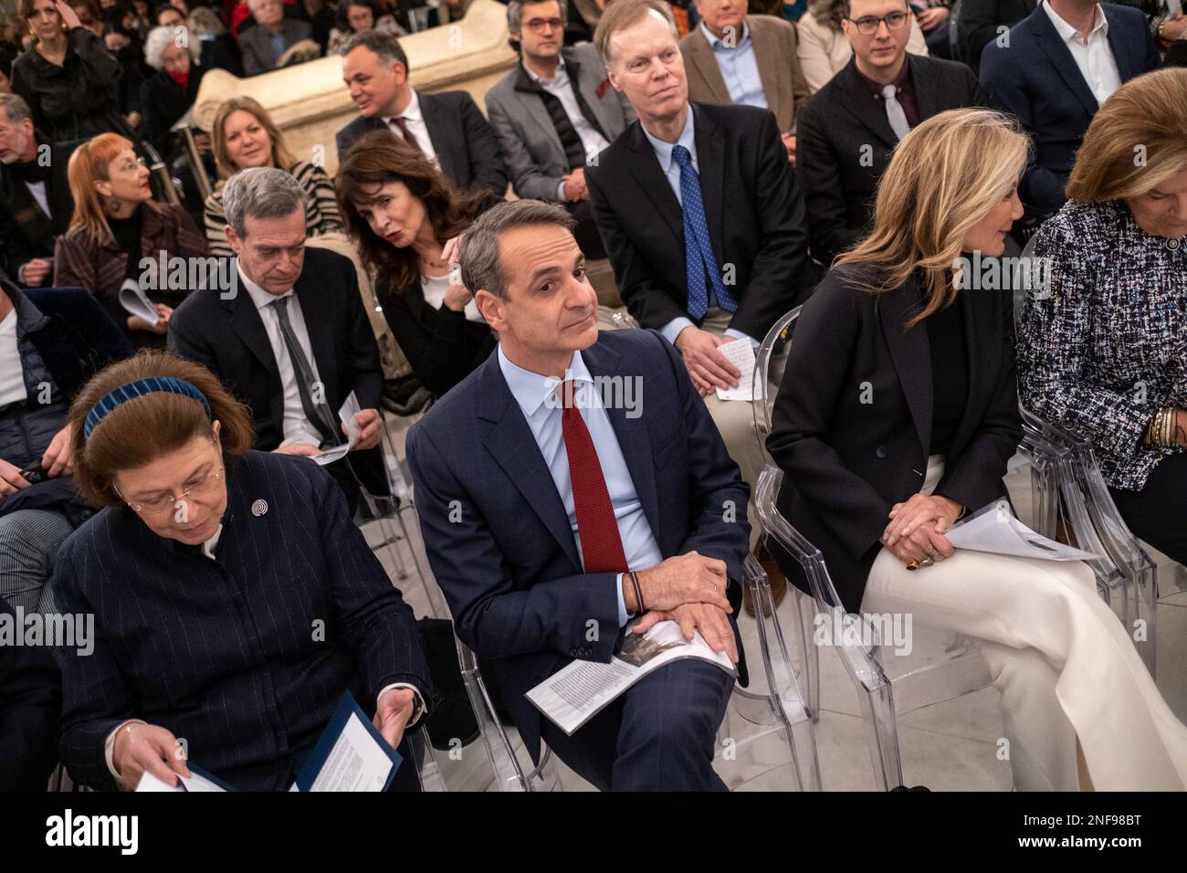 Greece, Athens on 2023-02-15. Greek Prime Minister Kyriakos Mitsotakis ...