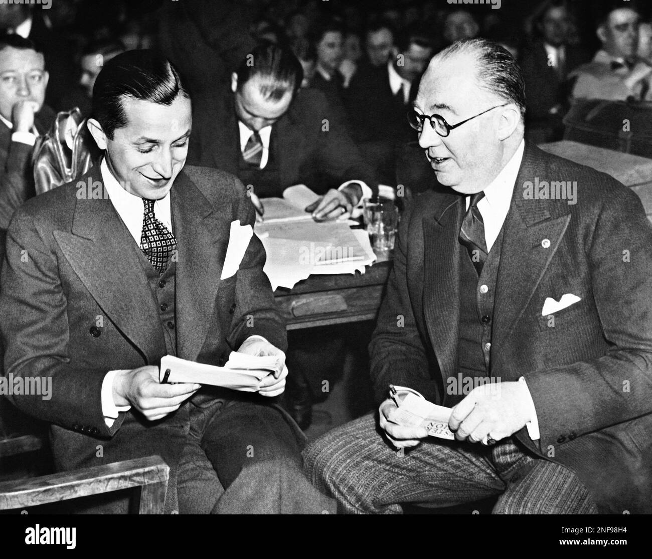 Chief attorneys for defense and state where Bruno Hauptmann is on trial ...