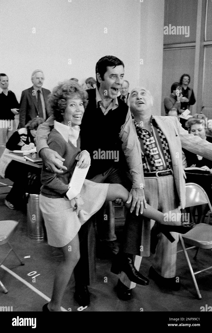 Jerry Lewis, center, Jill Choder, left, and Joey Faye ham it up during ...