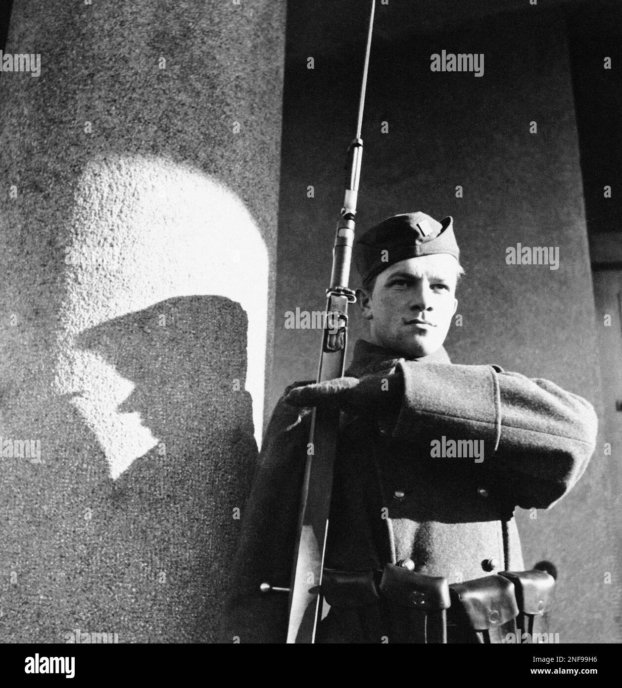 A young Ukrainian soldier is shown on sentinel duty along the Carpatho ...