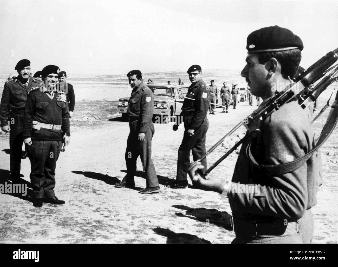 King Hussein, Commander-in-Chief of the Jordanian Armed Forces, in ...