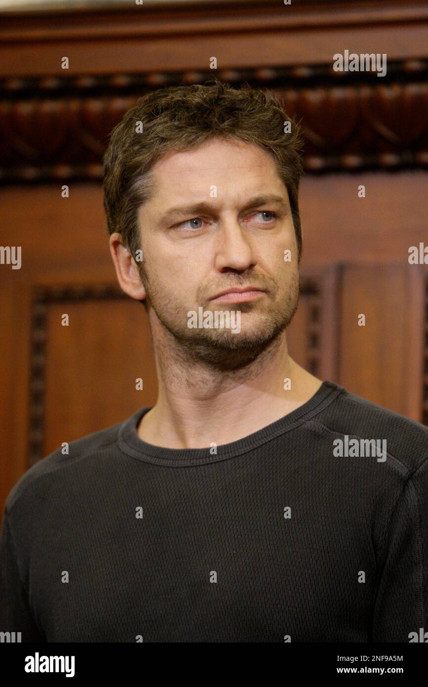 Actor Gerard Butler is seen during a in Philadelphia, Friday, Jan. 23 ...