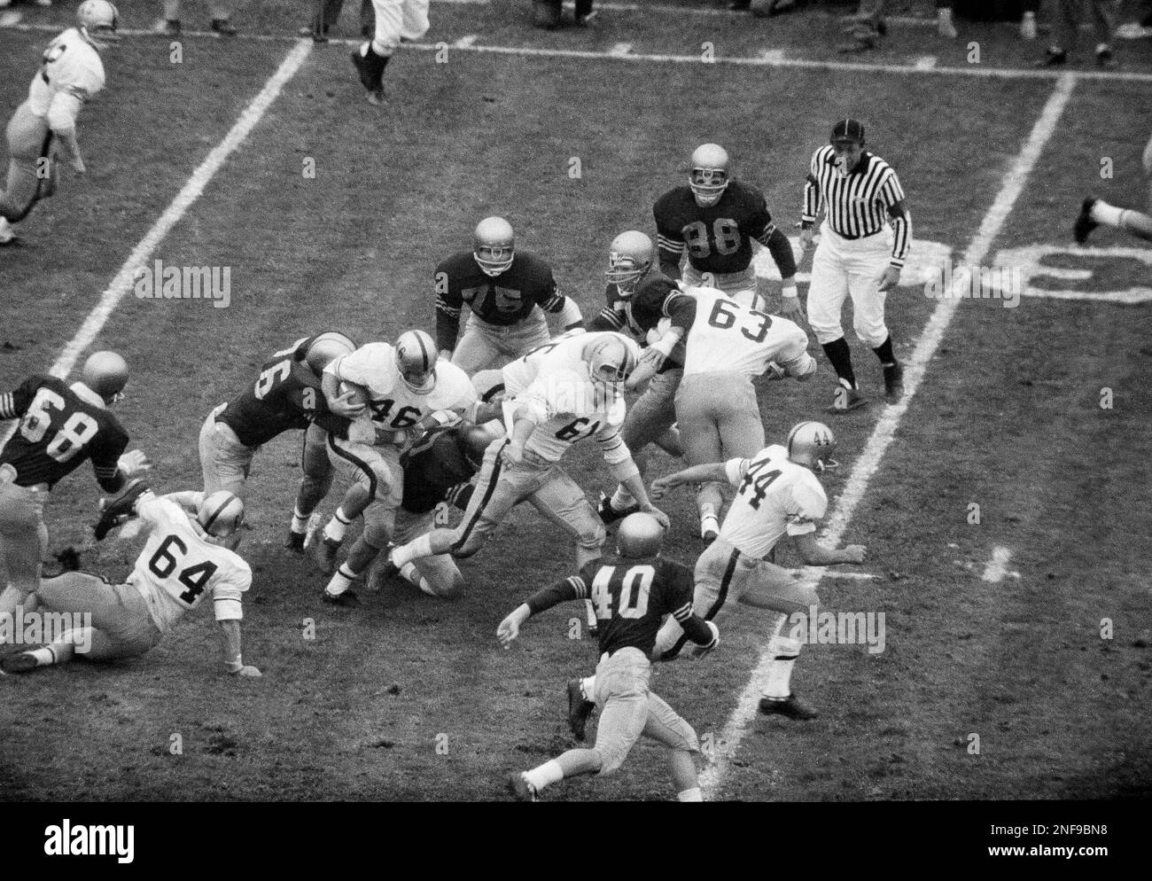 Army fullback Ray Ritacco (46) picks up six yards in second period ...