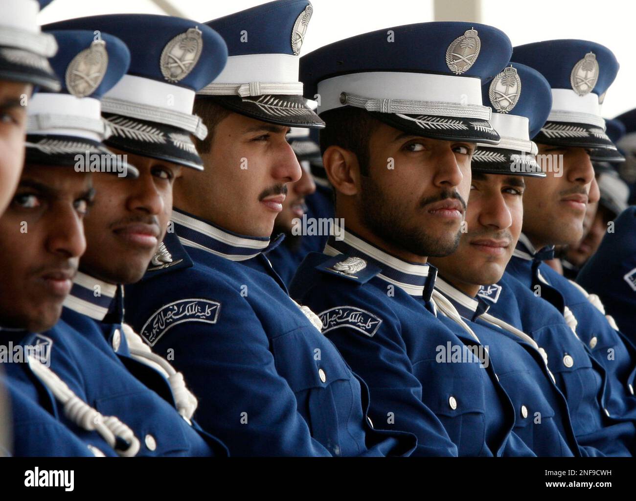 Saudi air force officers attend their graduation ceremony at King ...