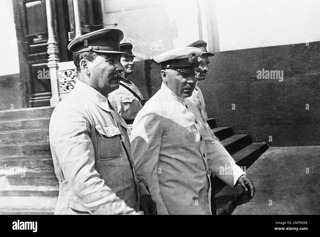 Joseph Stalin, left, dictator of the Soviet Republic, and Marshal ...